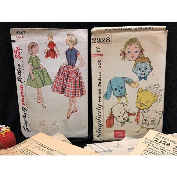 Simplicity | Other | Vintage Sewing Patterns Simplicity 2328 Girl 4387 ...